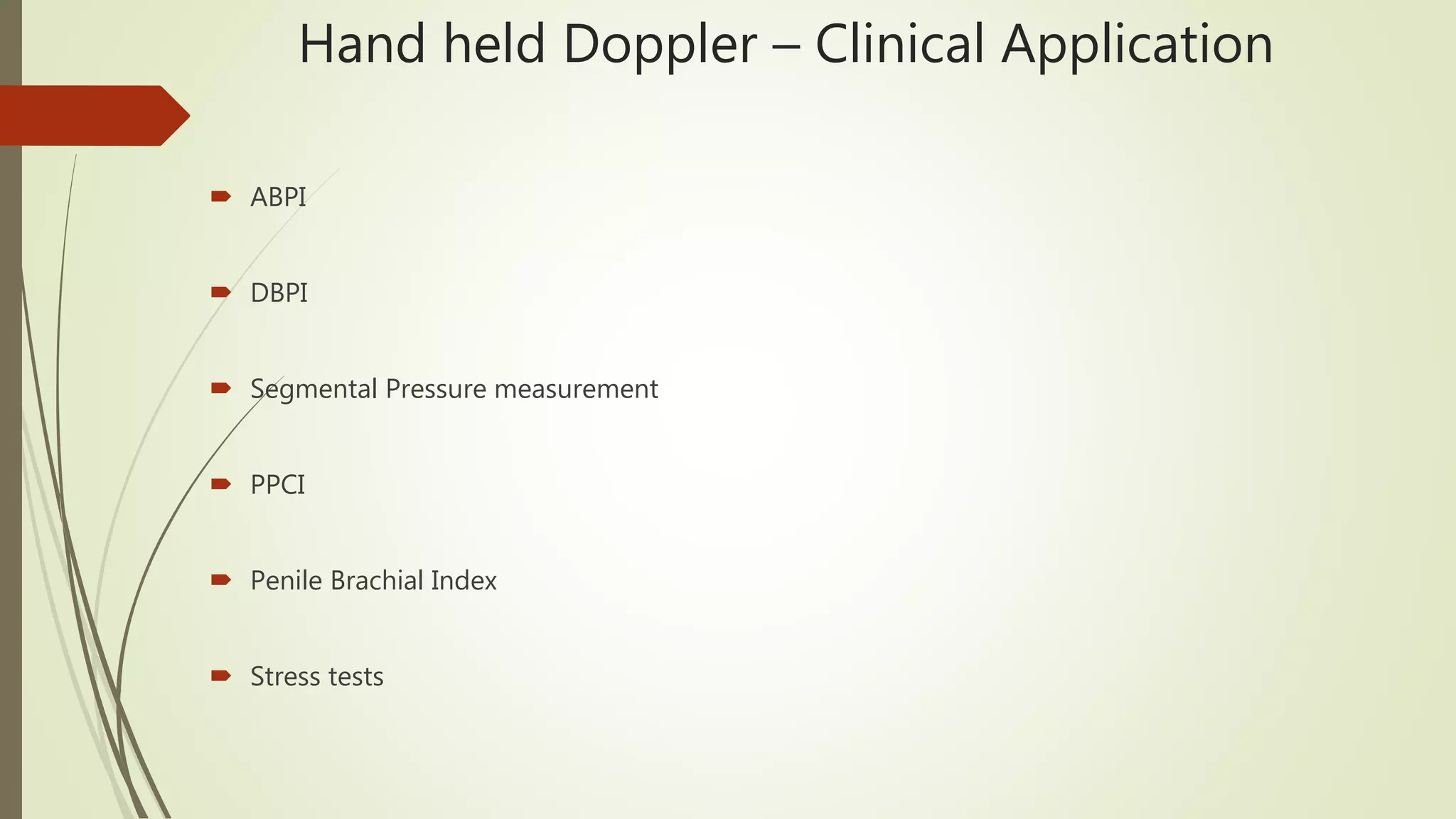 Vascular Laboratory: Arterial Physiologic Assessment & Arterial Duplex ...