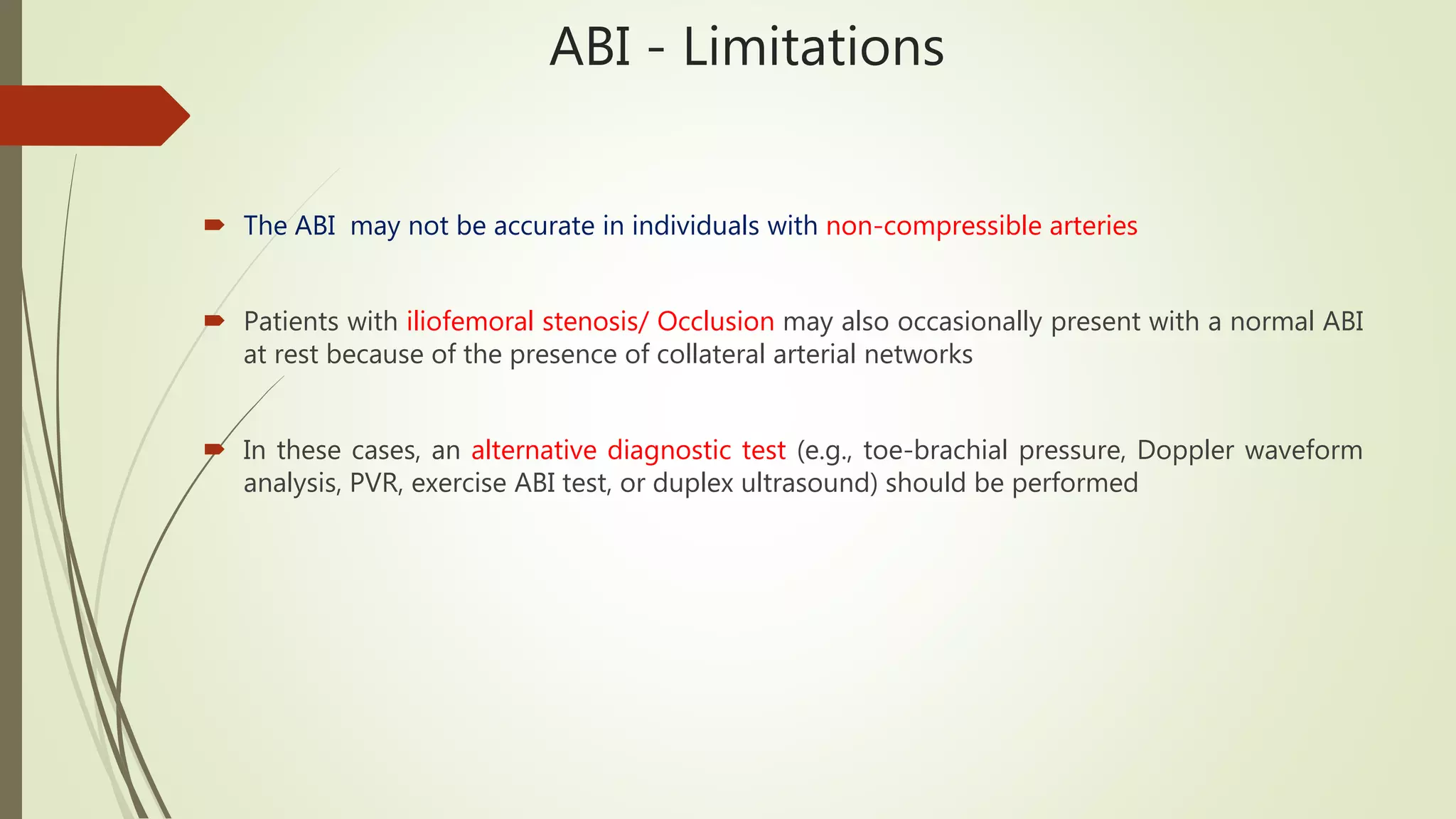 Vascular Laboratory: Arterial Physiologic Assessment & Arterial Duplex ...