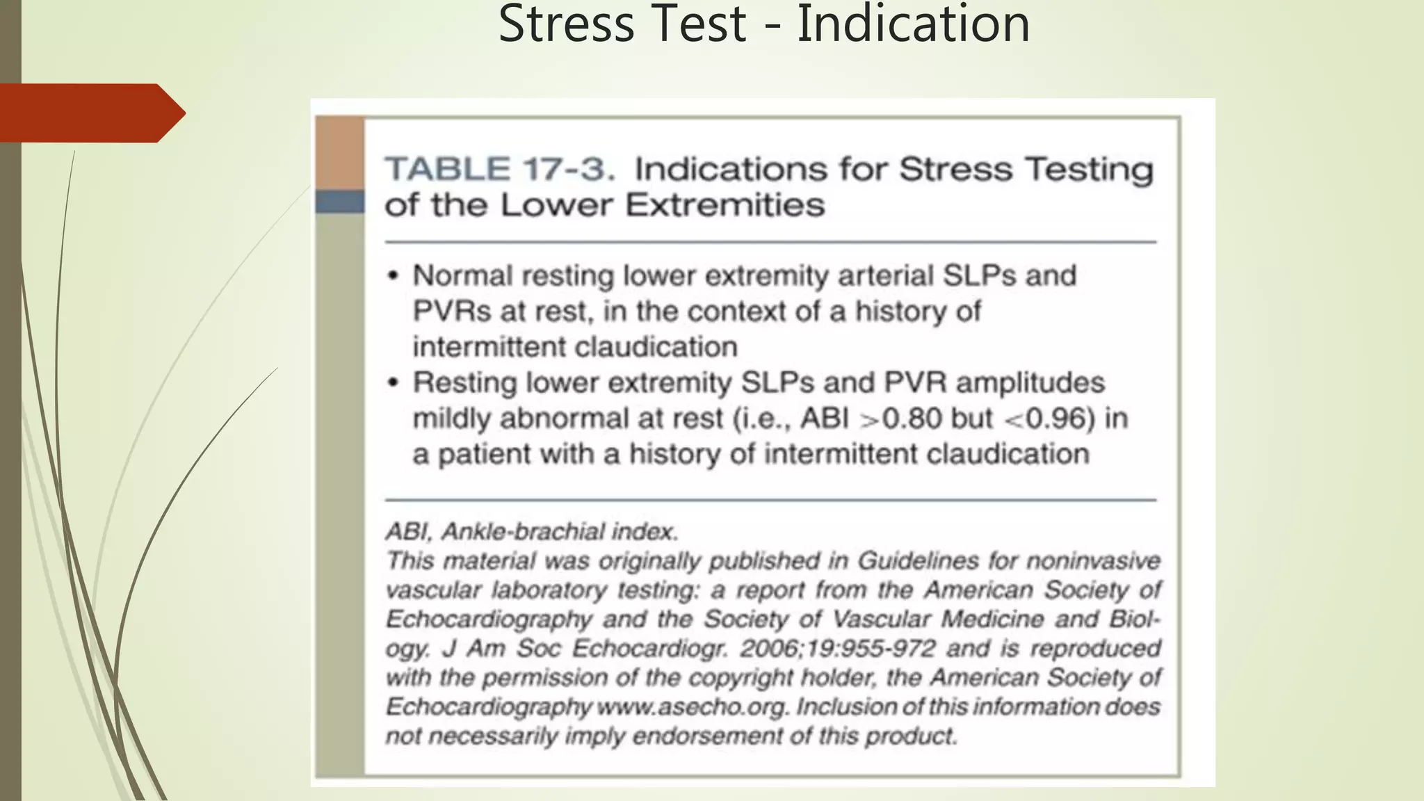 Vascular Laboratory: Arterial Physiologic Assessment & Arterial Duplex ...