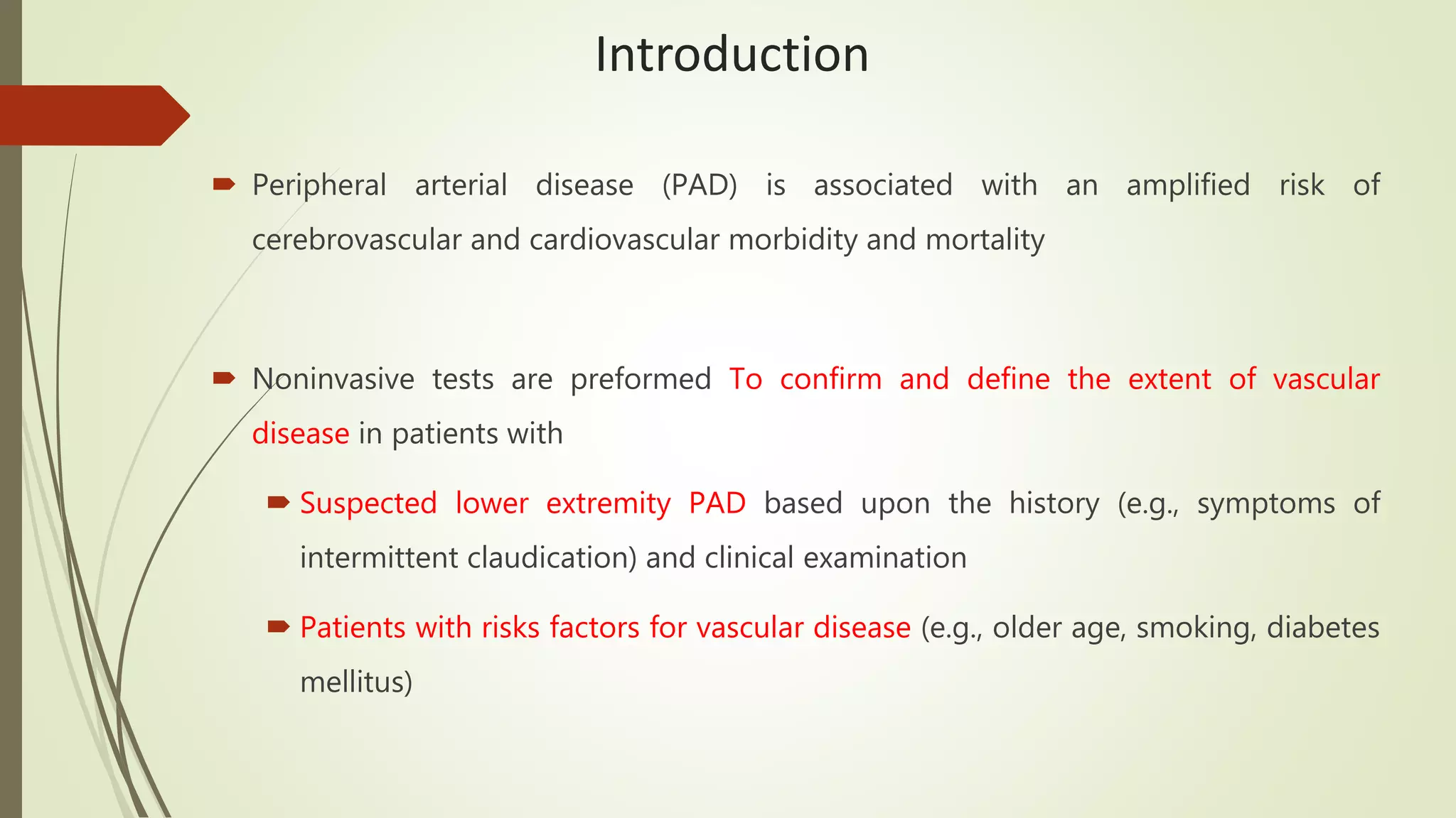 Vascular Laboratory: Arterial Physiologic Assessment & Arterial Duplex ...