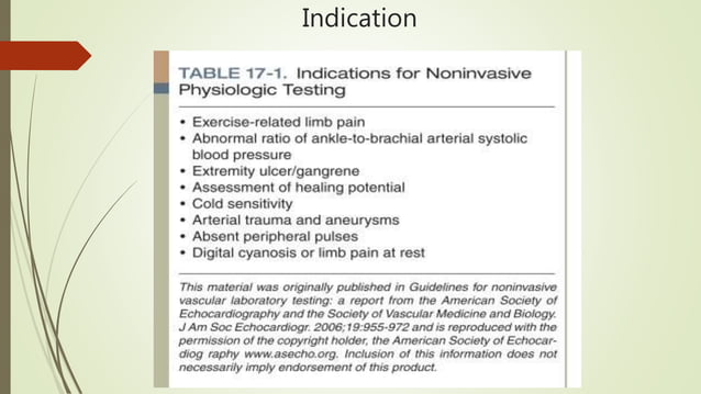 Vascular Laboratory: Arterial Physiologic Assessment & Arterial Duplex ...