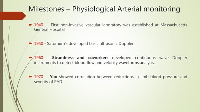 Vascular Laboratory: Arterial Physiologic Assessment & Arterial Duplex ...