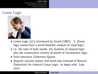 Intuitive Semantics for Full Intuitionistic Linear Logic (2014) | PDF | Science