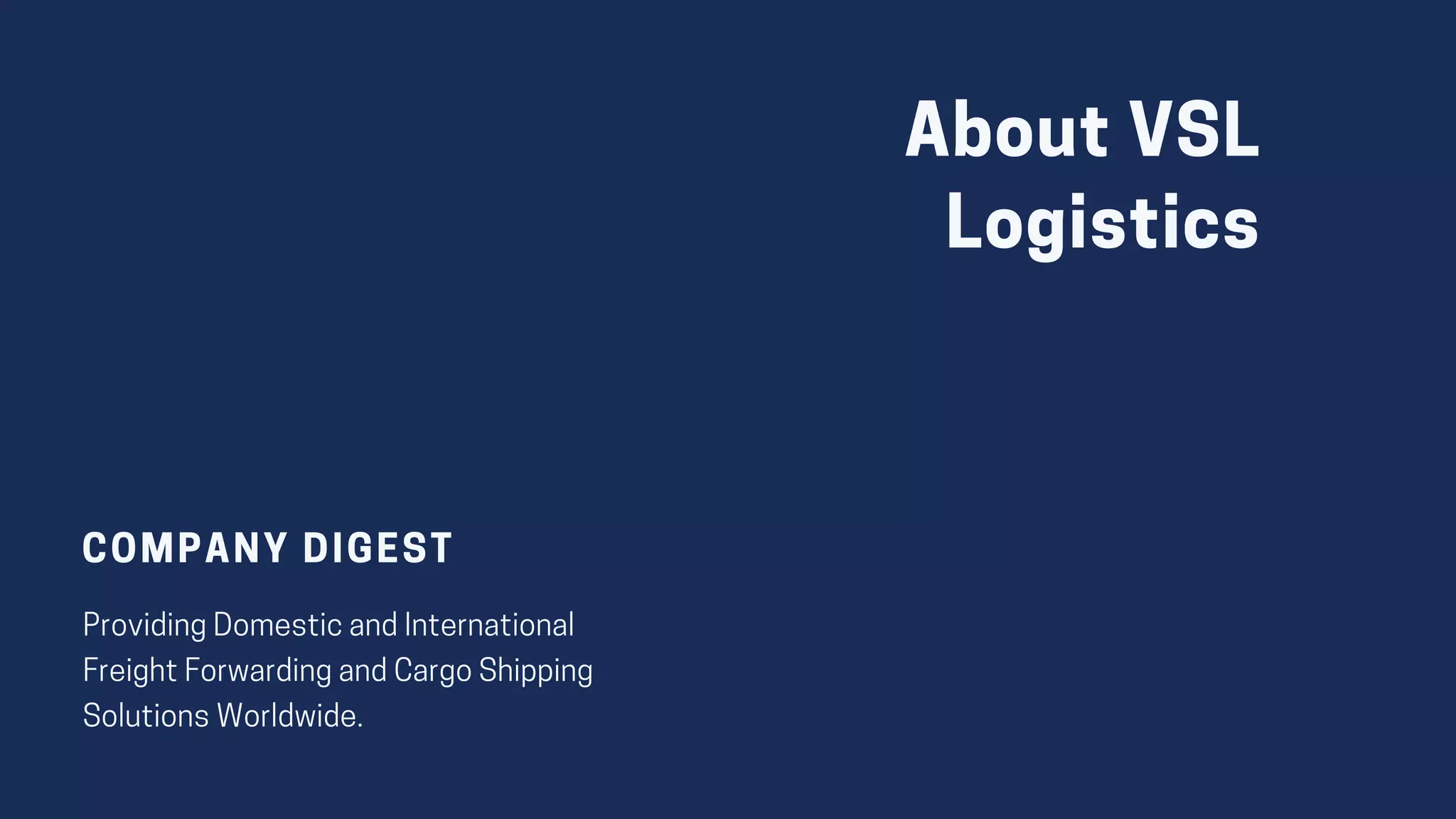 VSL Logistics Ltd | PDF | Logistics | Business