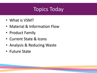 VSM - Value Stream Mapping for made-to-order manufacturing | PPTX