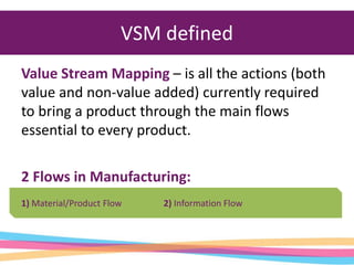 VSM - Value Stream Mapping | PPTX