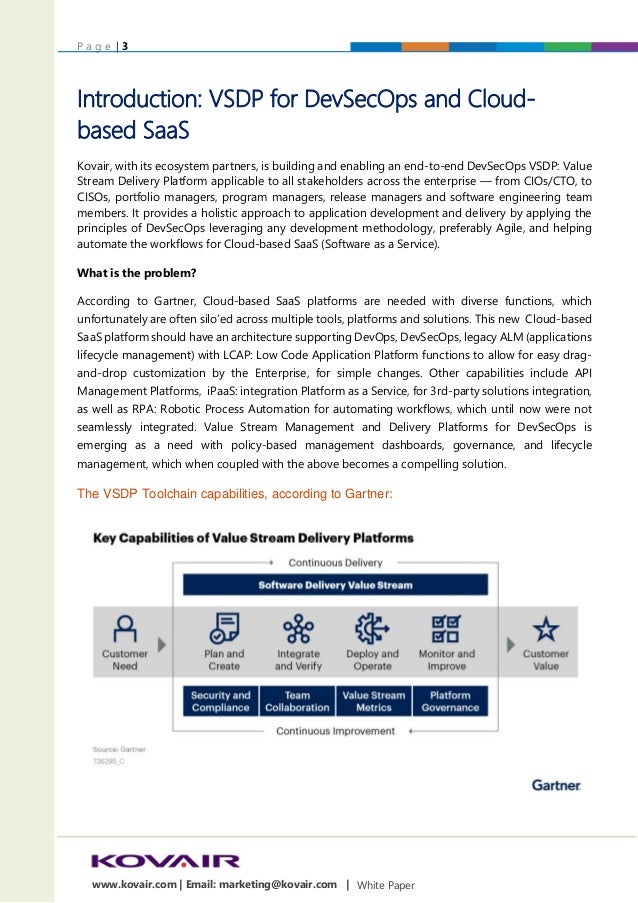 Value Stream Delivery Platform for ALM, DevOps DevSecOps and Cloud-based SaaS, enabling Industry ...