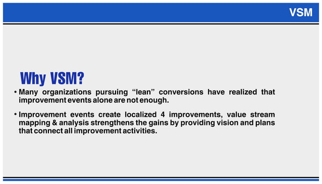 PPT ON VALUE STREAMING MAPPING (VSM) | PPT