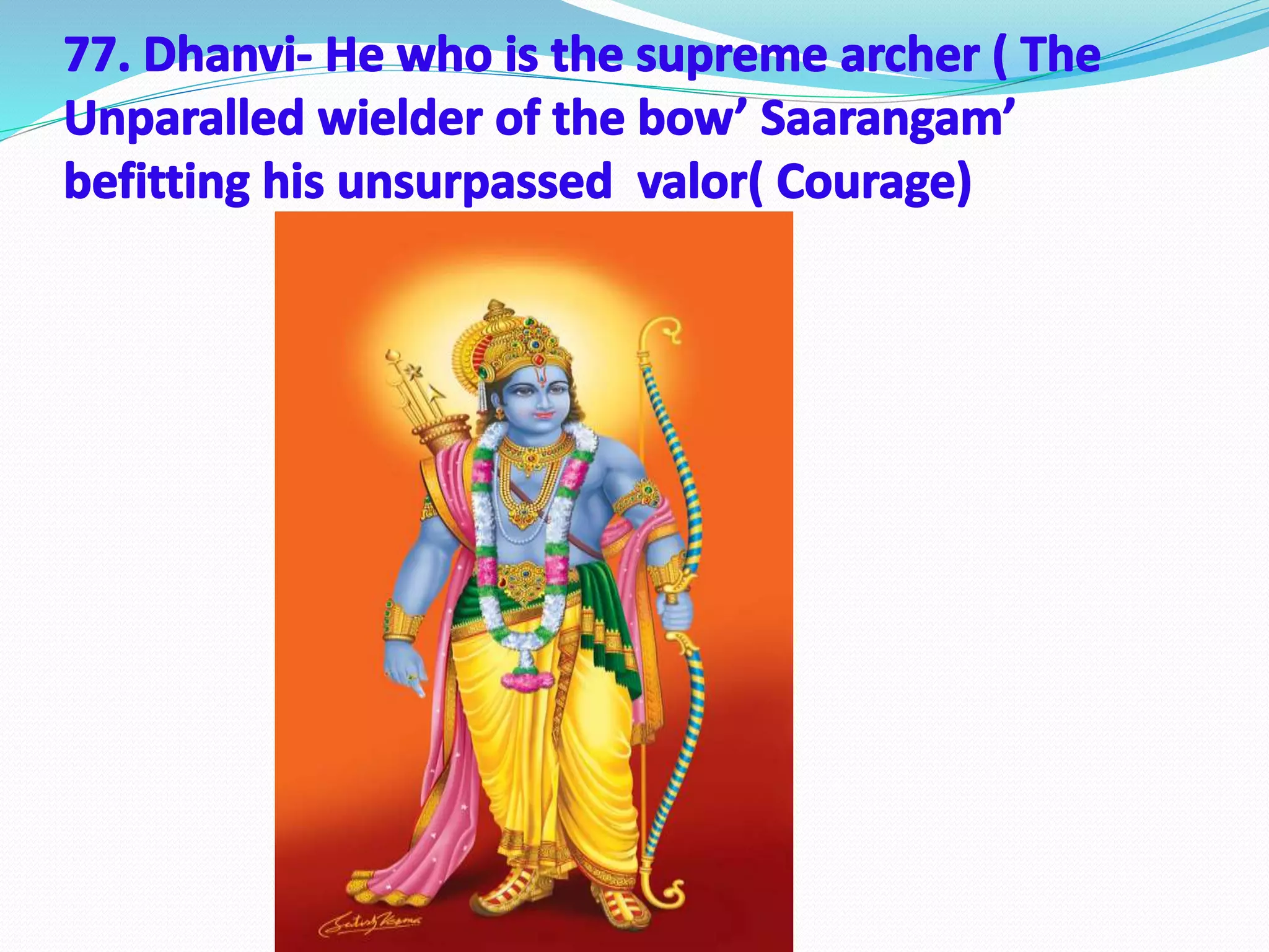 Vsn vishnu sahasranamam divya namam (75-85) | PPTX | Hinduism ...