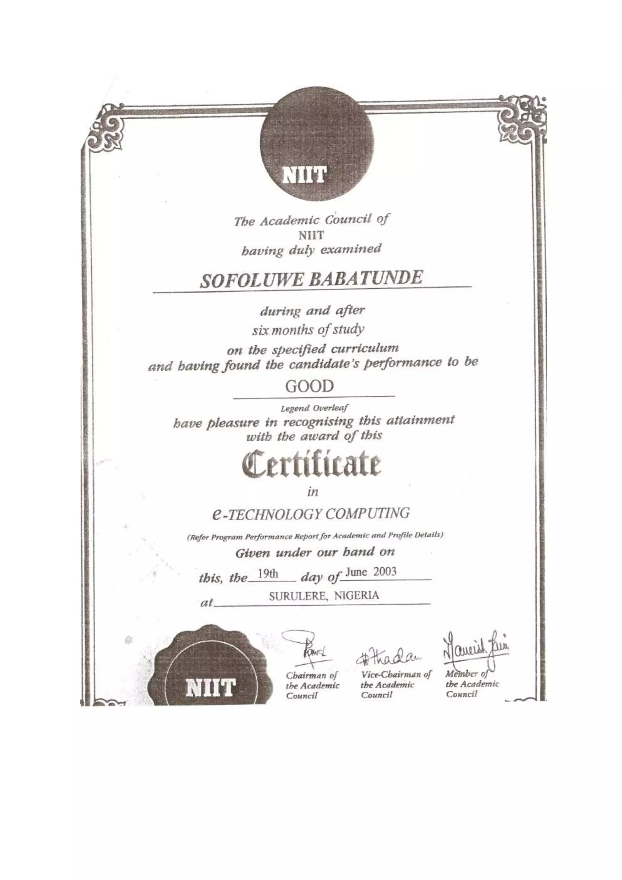 NIIT | PDF