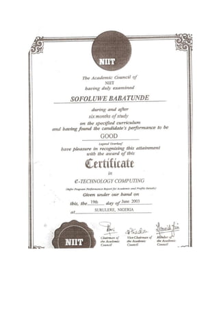 NIIT | PDF