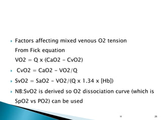 Vso2(venous oximetry) mixed venous o2 sat | PPTX