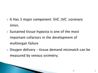 Vso2(venous oximetry) mixed venous o2 sat | PPTX