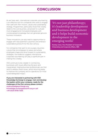 VSO Lasting Impact Report | PDF