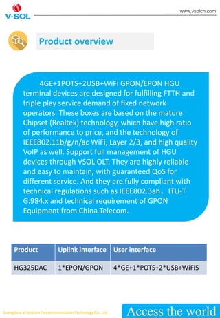 Vsol hg325 dac product datasheet v1.01(1) | PDF