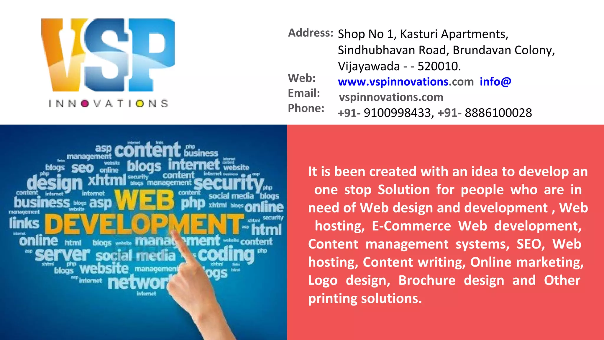 Vsp innovations-Web Design & Devlopement in Vijayawada | PPT