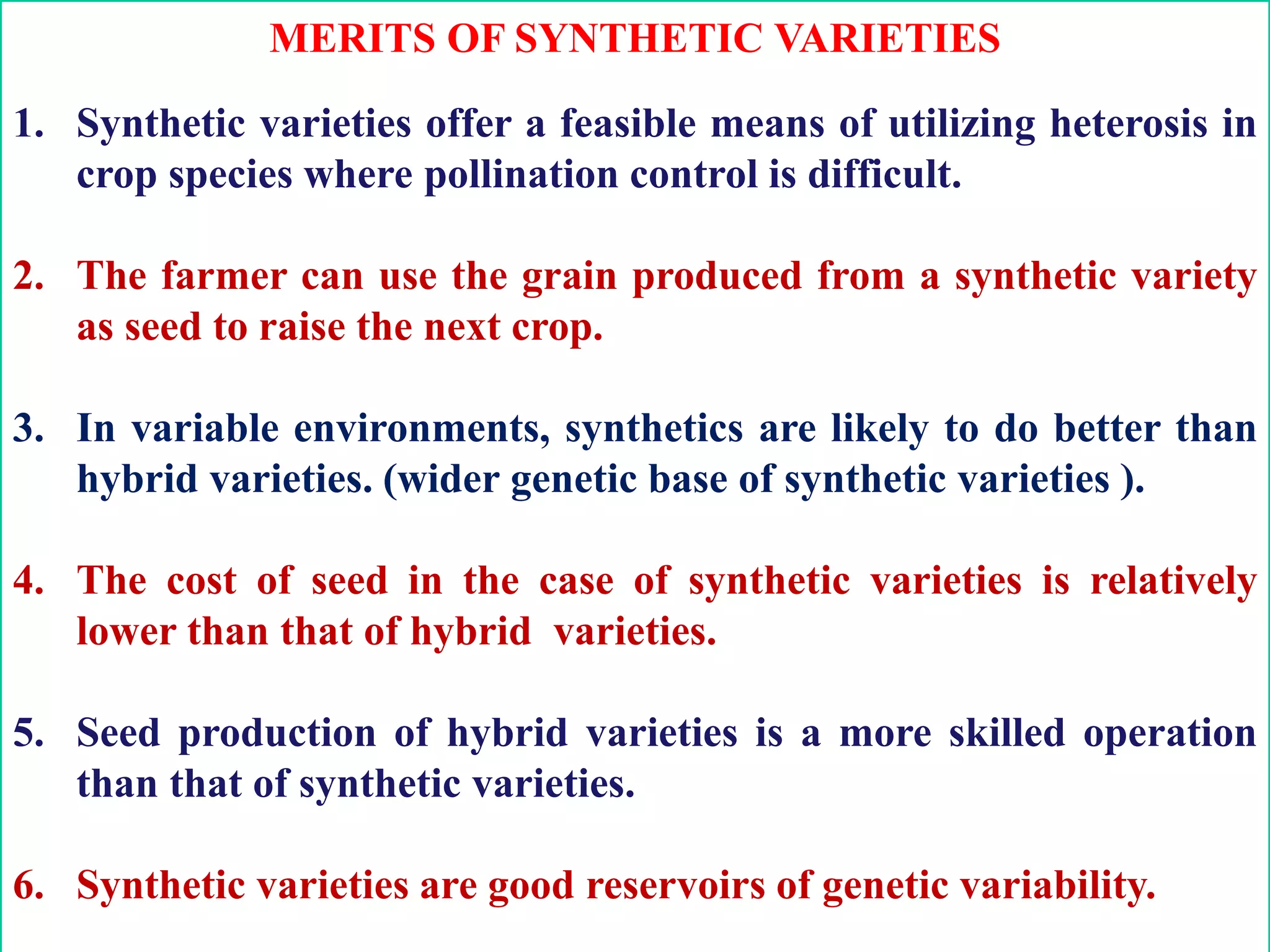 Breeding methods in cross pollinated crops with major emphasis on ...