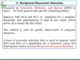 Breeding methods in cross pollinated crops with major emphasis on ...