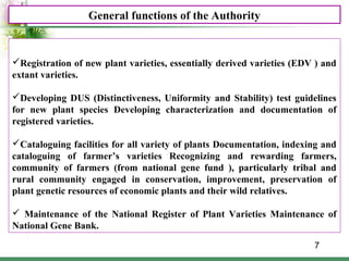 THE PROTECTION OF PLANT VARIETIES & FARMER’S ACT, 2001 And THE PPV & FR ...