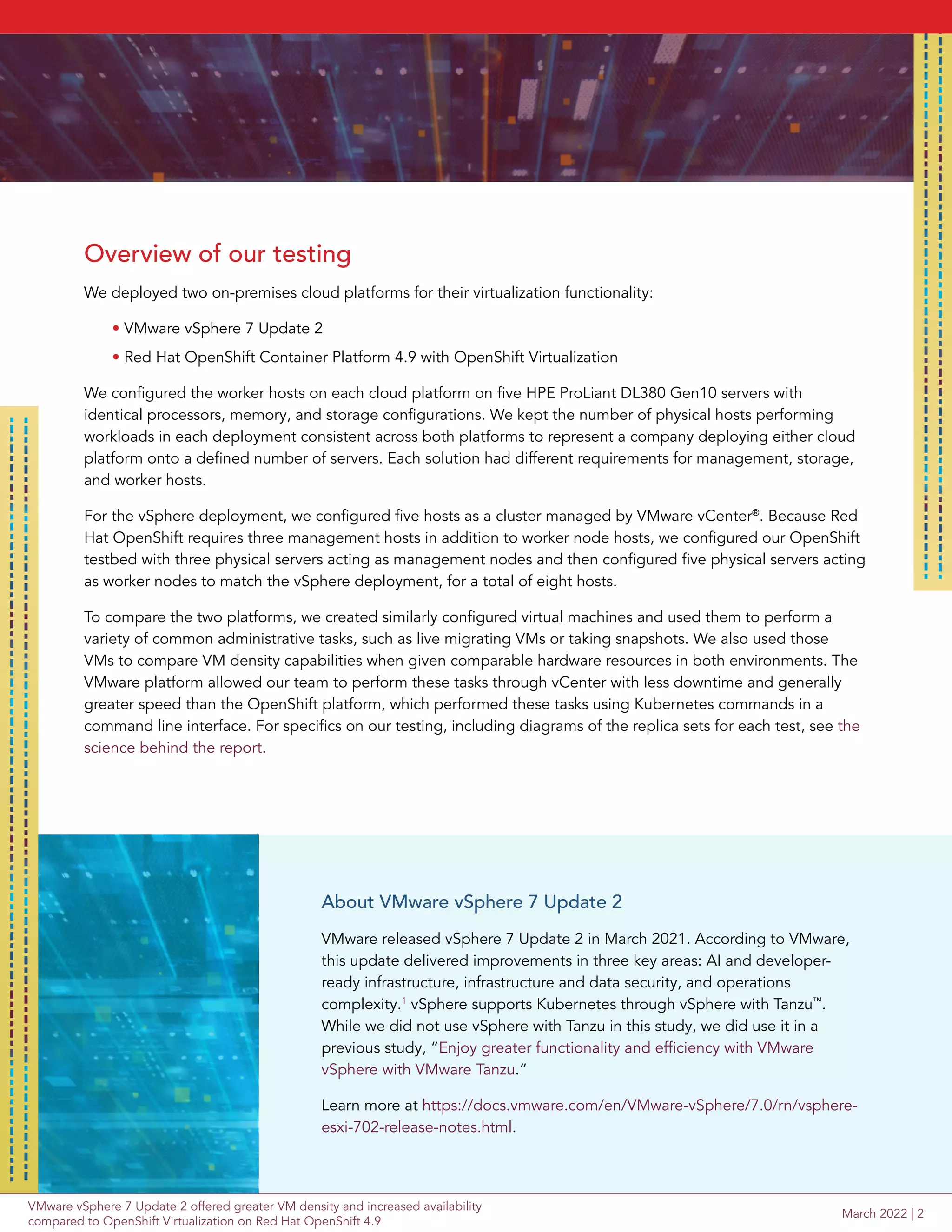 VMware vSphere 7 Update 2 offered greater VM density and increased ...