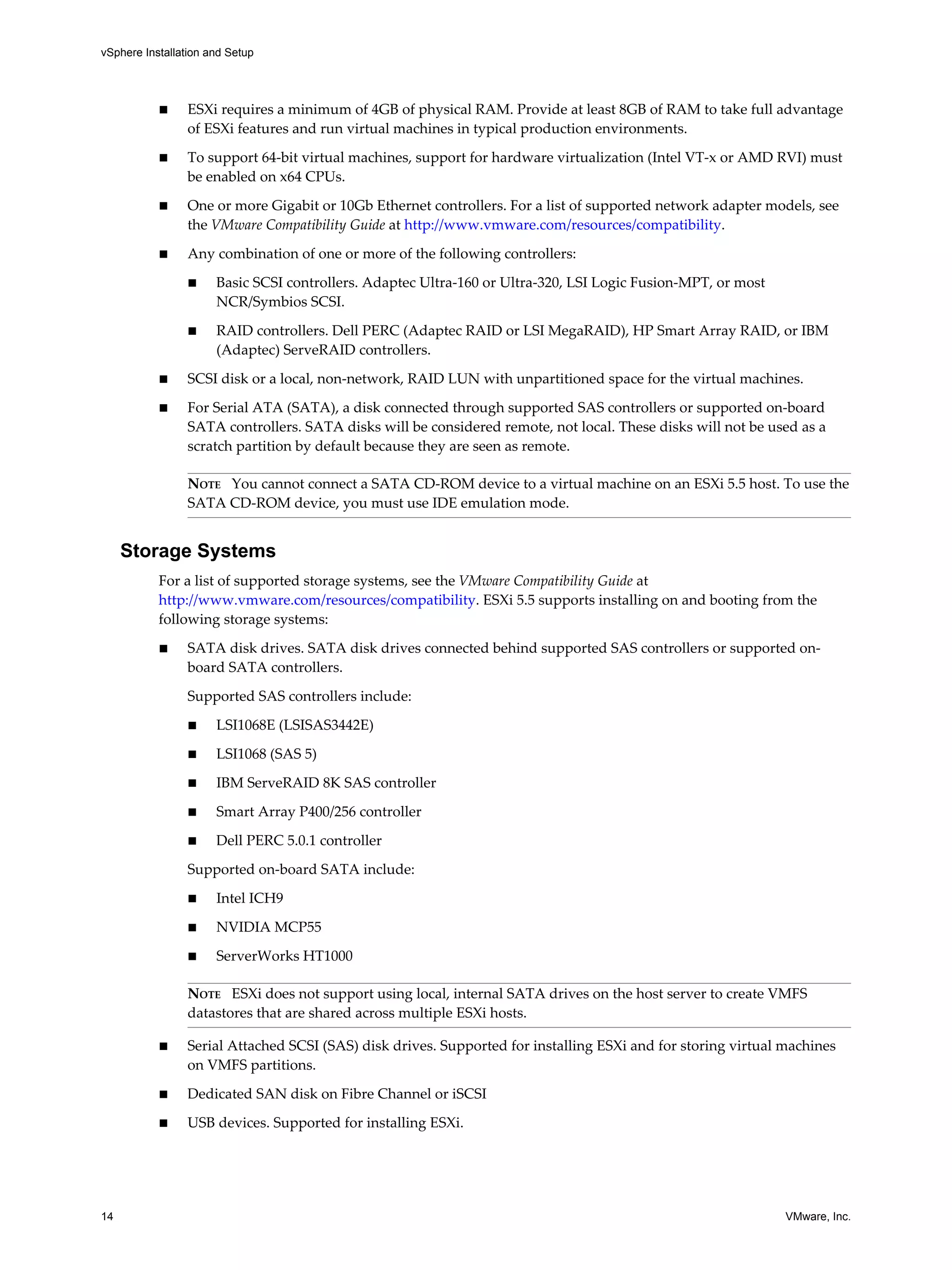 Vsphere esxi-vcenter-server-55-installation-setup-guide | PDF