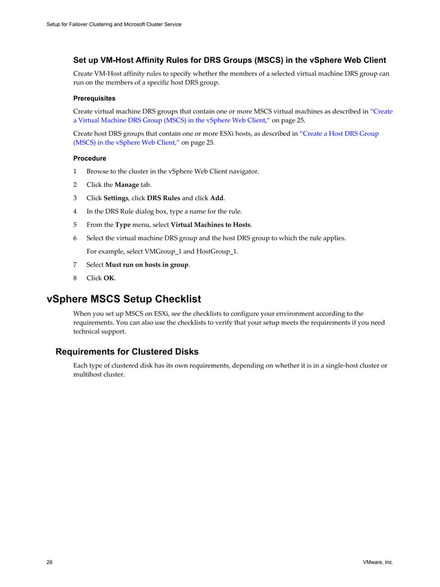 Vsphere esxi-vcenter-server-55-setup-mscs | PDF