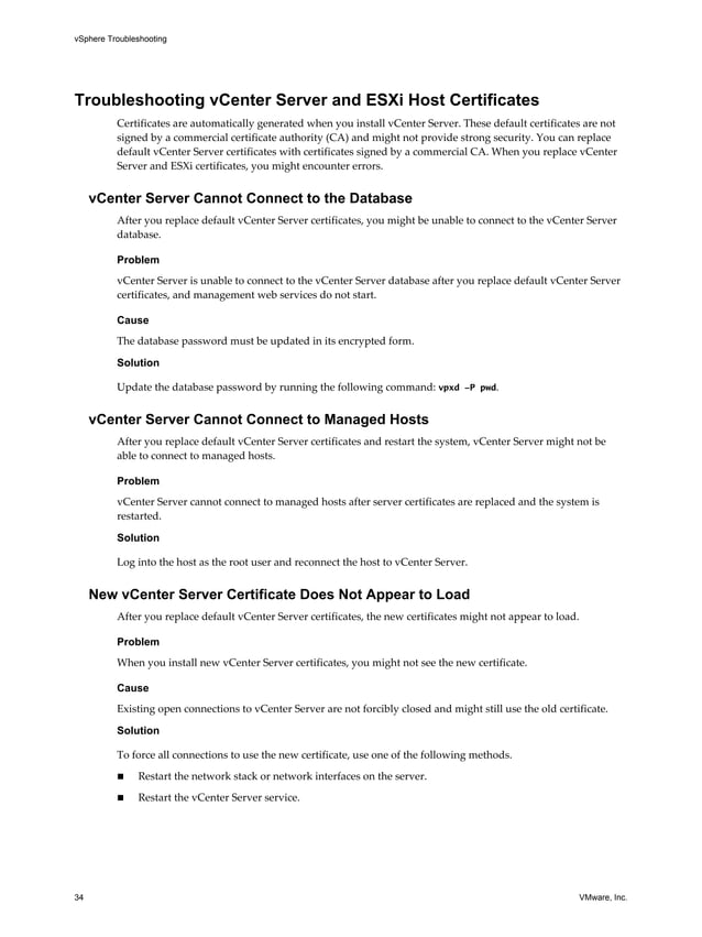 Vsphere esxi-vcenter-server-55-troubleshooting-guide | PDF