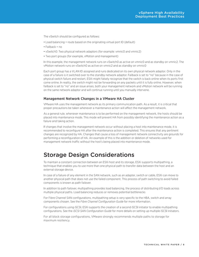 Vsphere ha-5-best-practices-guide | PDF