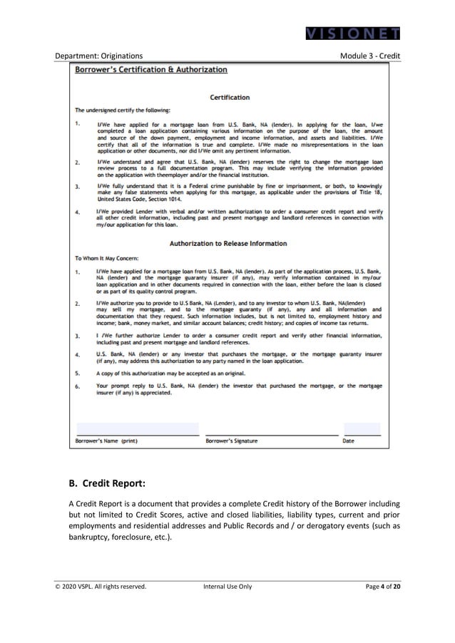 VSPL-Originations-NHM 003 Credit Basics.pdf | Home Financing | Personal Debt
