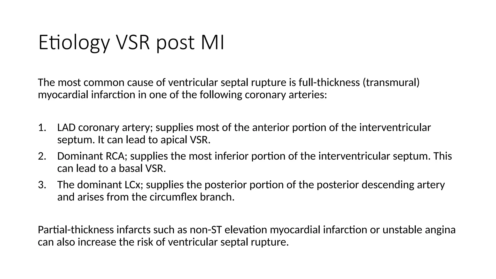mechanism of ventricular septal rupture ppt | PPTX