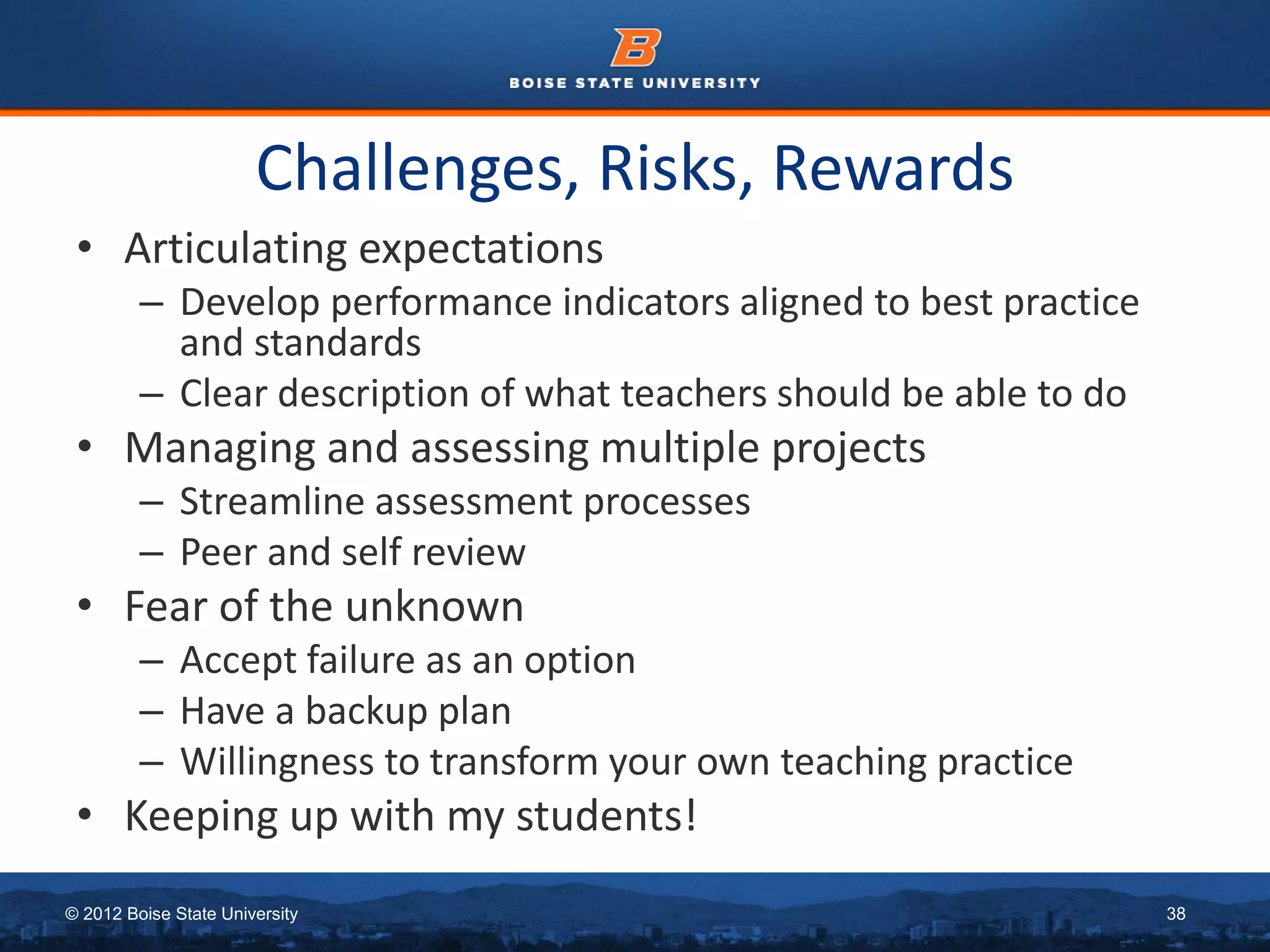 Innovation in Teaching: Challenges, Risks, and Rewards | PPTX ...