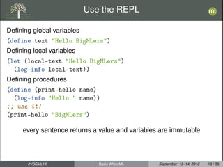 VSSML18. Introduction to WhizzML | PPT