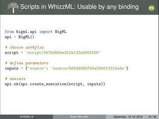 VSSML18. Introduction to WhizzML | PPT