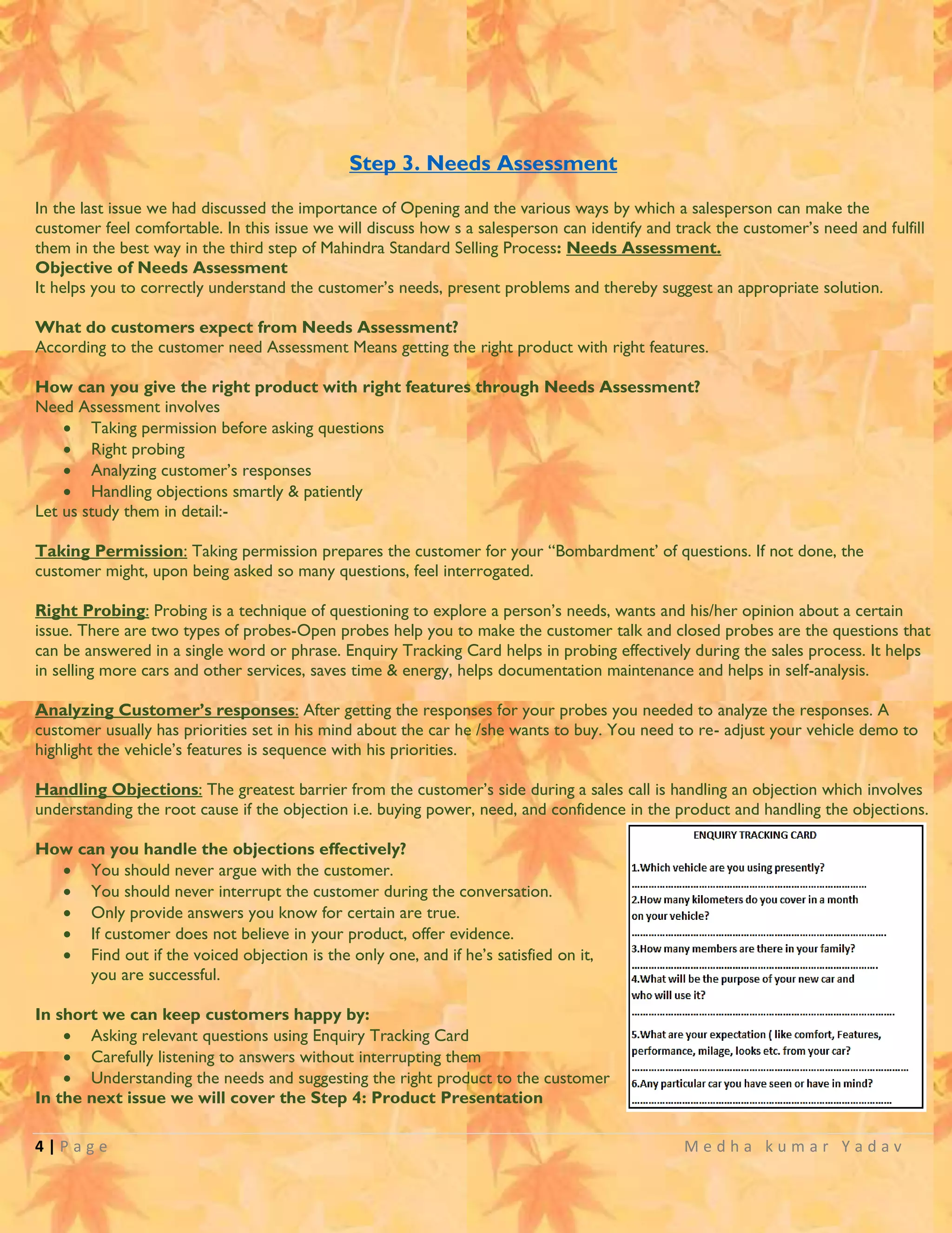 Vehicle Standard Selling Process Guide | PDF