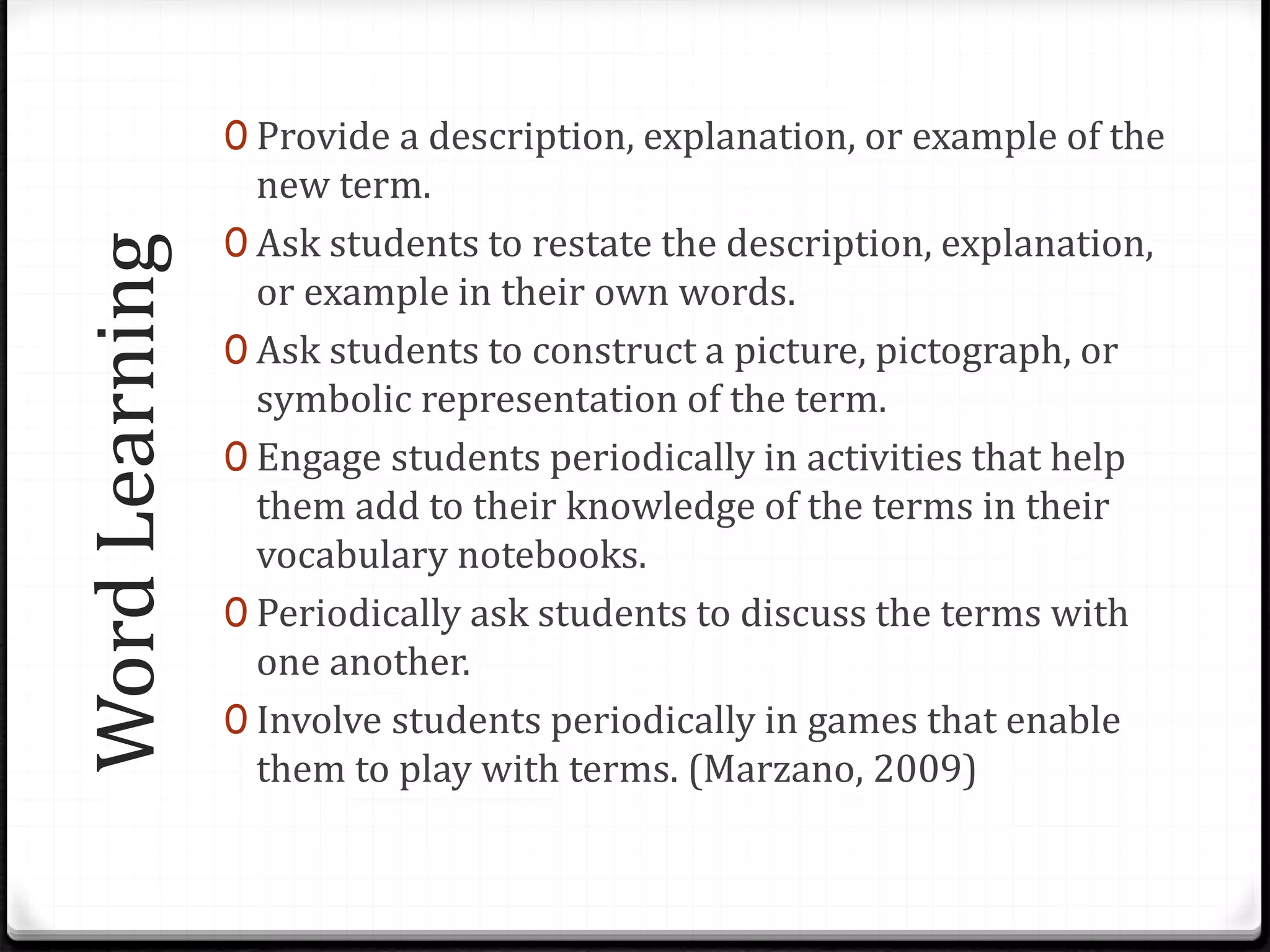 Vocabulary Self-Collection Strategy + (VSS+) | PPTX | Homework and ...
