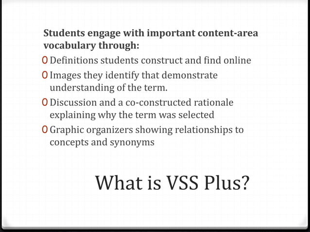 Vocabulary Self-Collection Strategy + (VSS+) | PPTX | Homework and ...