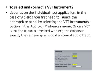 Vst Virtual Studio Technology | PPTX