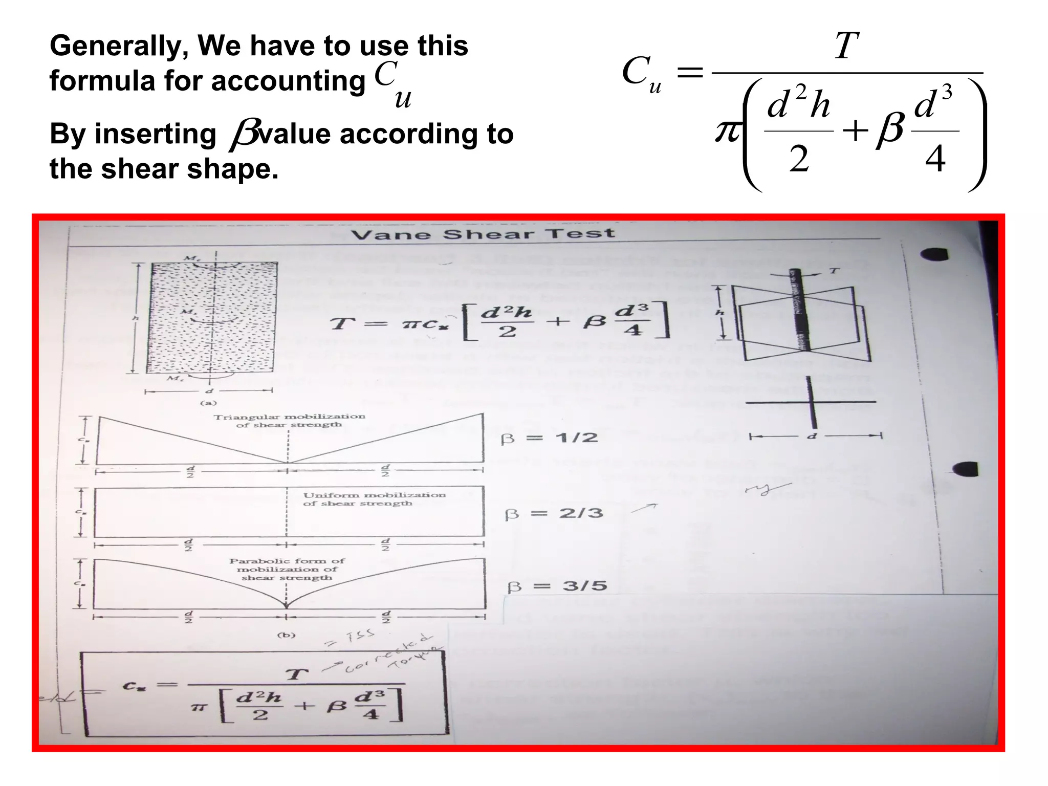 Applications of Vane Shear Test in Geotechnical soil investigations | PPT