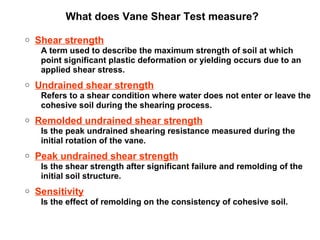 Applications of Vane Shear Test in Geotechnical soil investigations | PPT