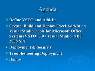 Vsto 3 Excel Add-in SNUG | PPT | Desktop Publishing | Computer Software ...
