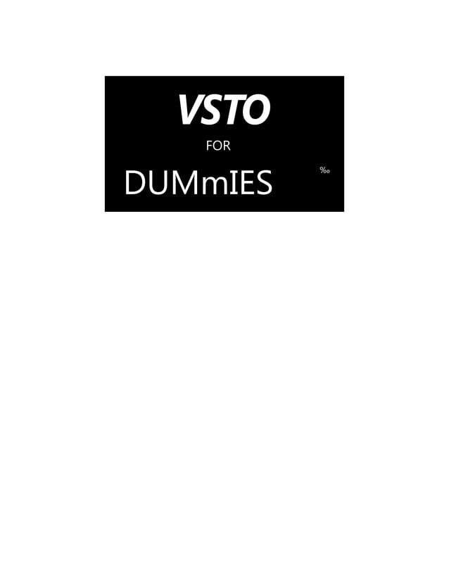 Vsto for dummies | PDF