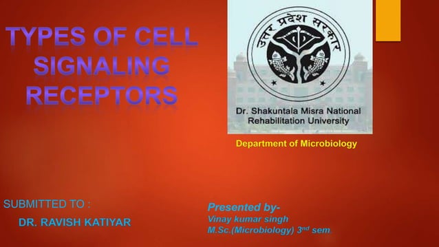 TYPES OF CELL SIGNALING RECEPTORS | PPTX | Endocrine and Metabolic ...