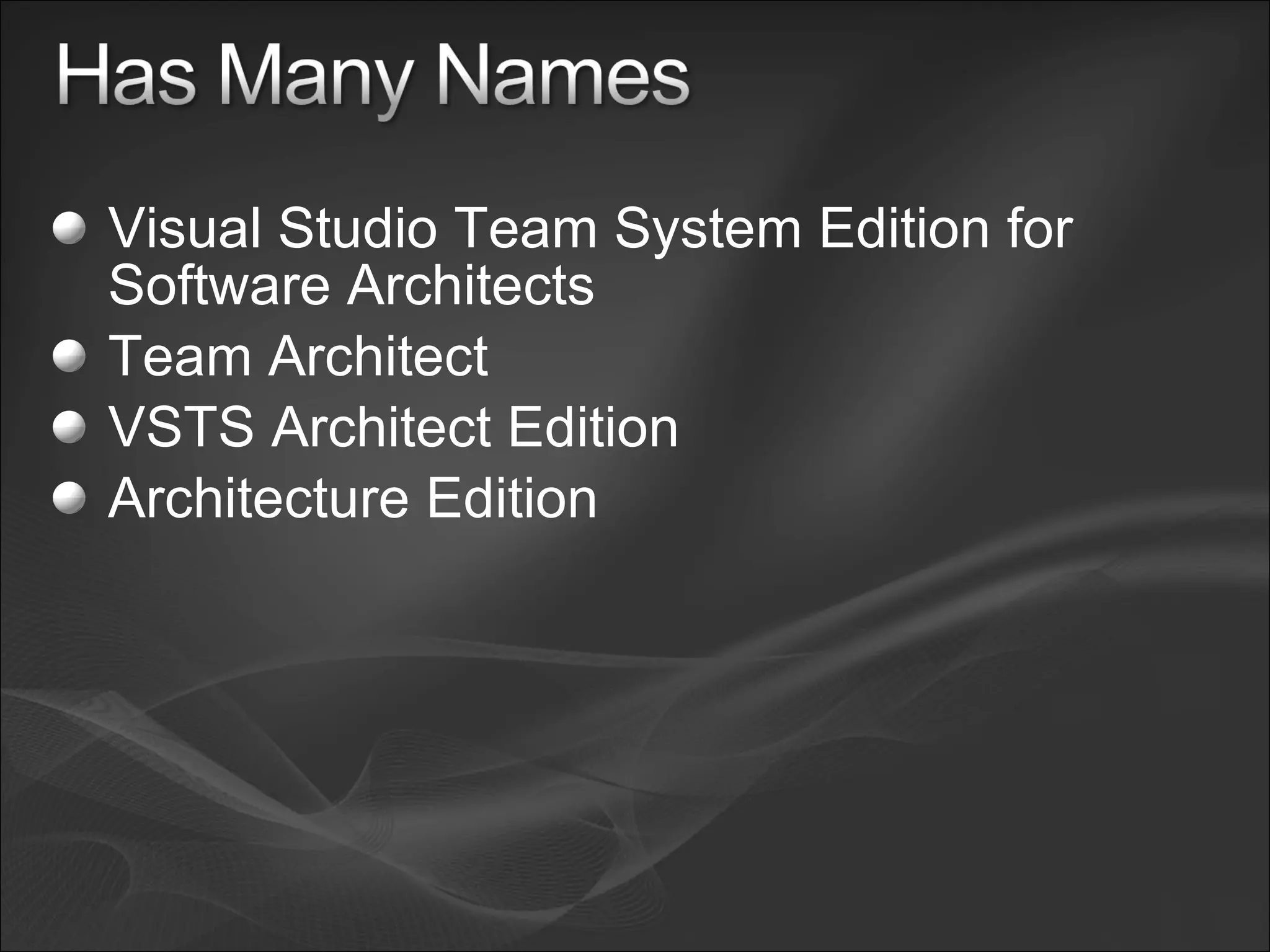 Vsts Architecture Edition Overview Ppt