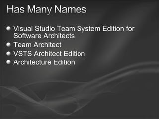 VSTS Architecture Edition Overview | PPT | Computer Software and ...