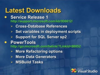 Visual Studio 2005 Database Professional Edition | PPT