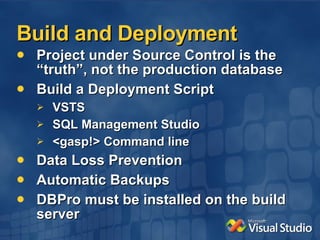Visual Studio 2005 Database Professional Edition | PPT