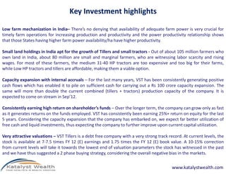 VST Tillers Tractors ltd (NSE Code VSTTILLERS) - Katalyst Wealth Alpha Recommendation | PPT