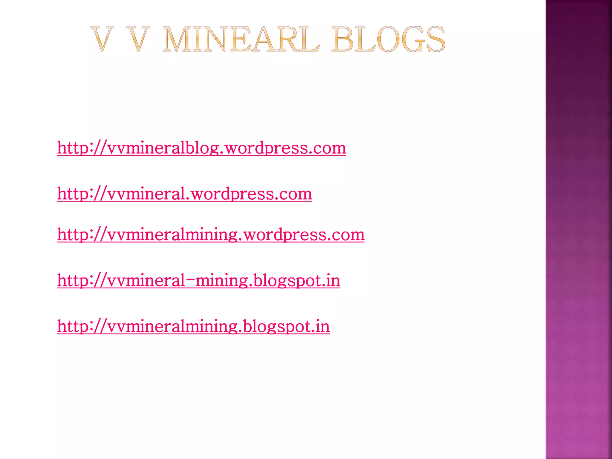 V Subramanian, The Man Behind VV Minerals Success | PPTX