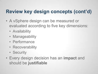 VMworld 2013: Examining vSphere Design Through a Design Scenario | PPT