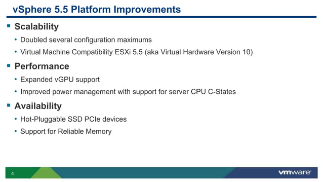 VMworld 2013: What's New in vSphere Platform & Storage | PPT